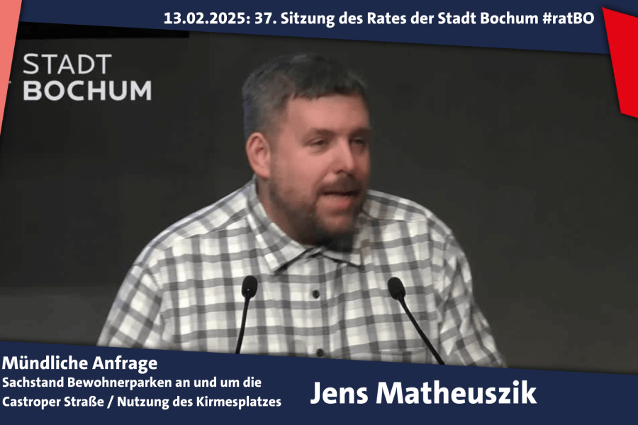 Anfrage im Rat: Bewohnerparken (Castroper Straße) und Kirmesplatz ...